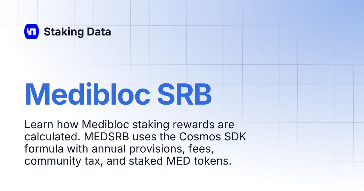 Medibloc SRB | Staking Data