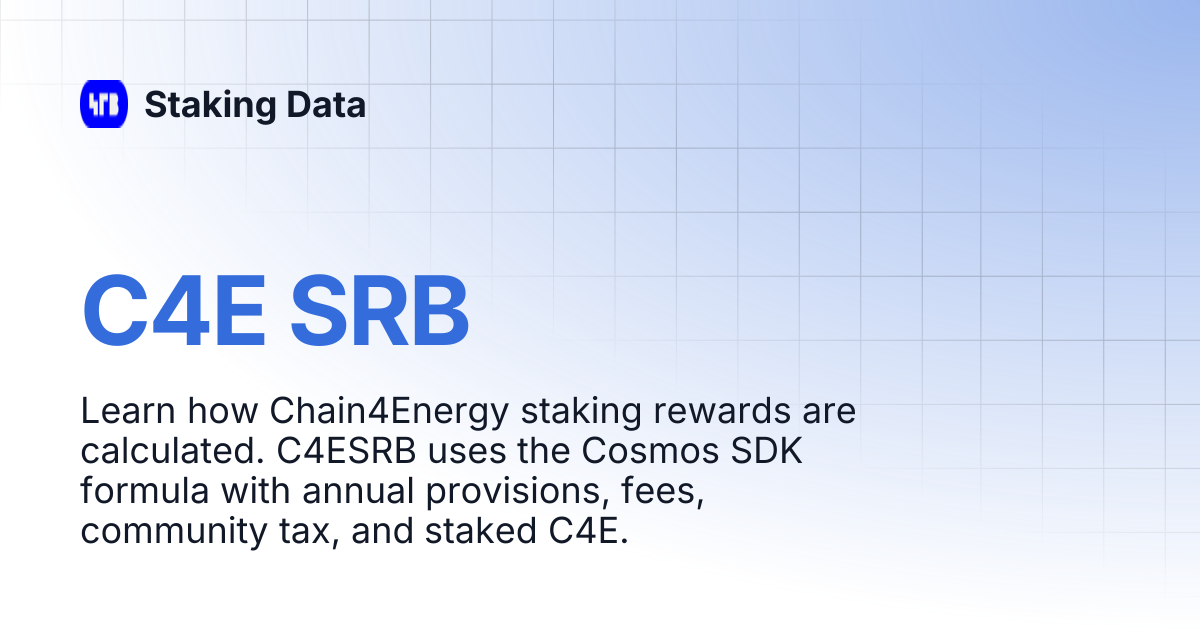 C4E SRB | Staking Data